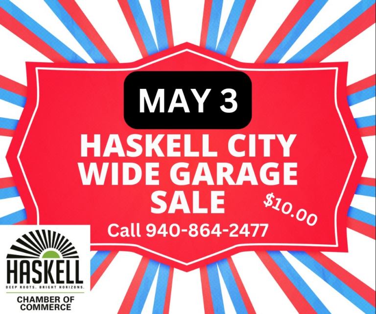 City-Wide Garage Sale - May 2025 - CITY OF HASKELL